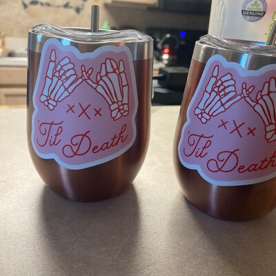 Pink 'til Death Sticker Bridesmaid Proposal Will You Be My Spooky ...