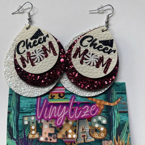 Custom Cheer Earrings Megaphone Earrings - Etsy