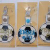 Soccer Keychain, Soccer Key Fob, Custom Soccer Tag, Soccer Monogram ...