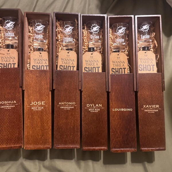 Personalized Groomsmen Gifts Box, Engraved Wooden Box for Wedding, Best ...