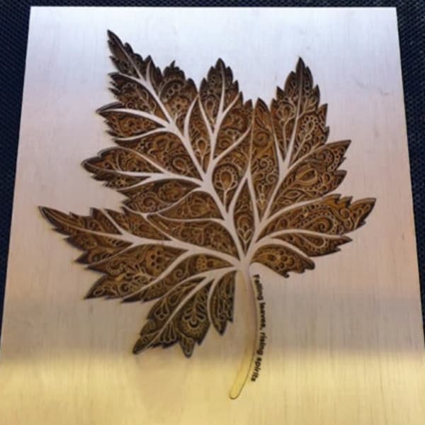 Maple Leaf – 3D Laser Cut Wall Art SVG | Intricate Botanical Leaf ...