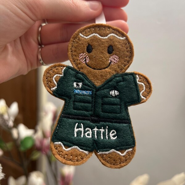 Military Gingerbread Man Christmas Decoration, Green Beret Army ...