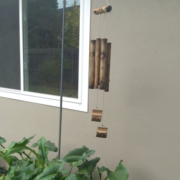 Natural Bamboo Wind Chimes, Durable Exotic Tropical Beach Gift for Zen ...