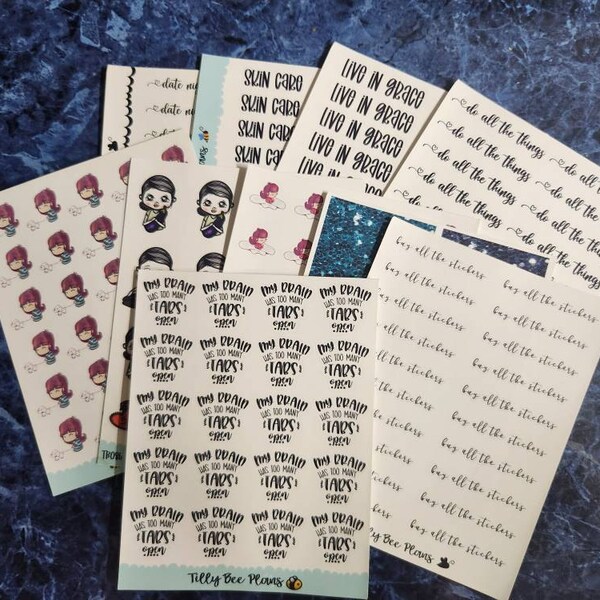 Tilly Hand Drawn Character Planner Sticker - Winter Hat - Cold - Snow ...