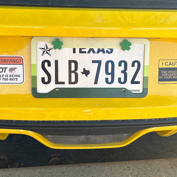 Pink and White Floral Smiley Face License Plate Frame - Etsy