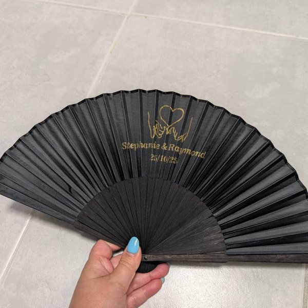 Personalized Hand Fans Printed Fabric White Fans Wedding Party Favors ...