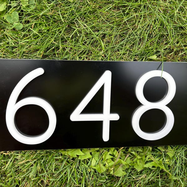 Custom Modern Address Sign Vertical and Horizontal House Numbers - Etsy