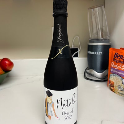 Custom Graduation Champagne Label Class of 2024 Personalized Gift ...
