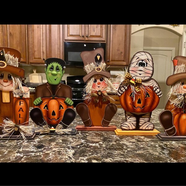 Halloween Decoration, Mummy, Jack-o-lantern, Pumpkin Tier Tray Decor ...