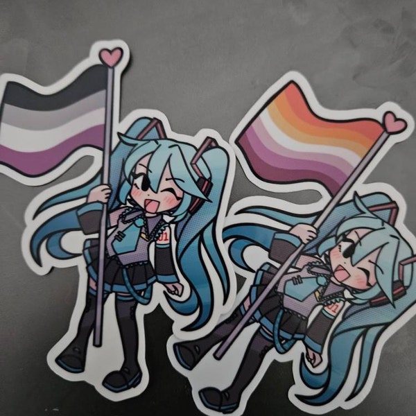 Triple Baka Large Sticker | Car Decal, Akita Neru, Hatsune Miku, Kasane ...