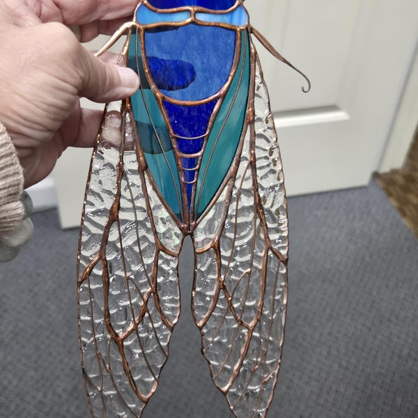 Cicada Stained Glass Window Hangings / Insect Custom Stained Glass ...