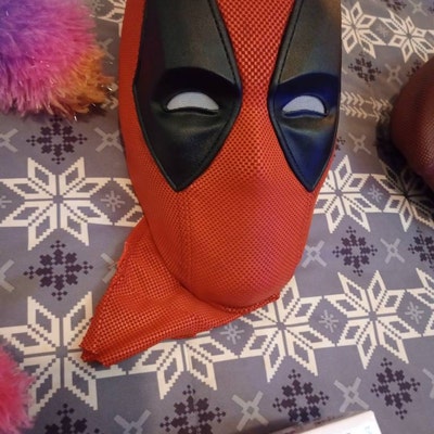 Deadpool Halfshell Costume Cosplay Mask With Screen Printed Fabric and ...