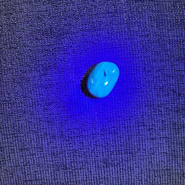 Blue Amber Specimen: UV Reactive Tumbled Stone, Polished Amber - Etsy