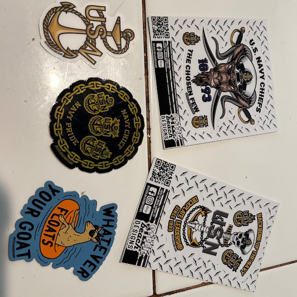 CPO Chief Sticker Pack - CPO Decal Bundle - Chief's Mess Goat Locker - Etsy