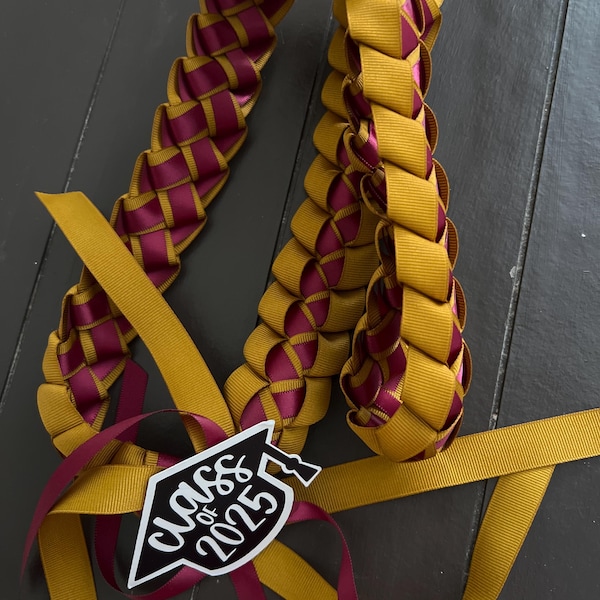 Customizable Graduation Ribbon Lei | Class of 2025 | Seniors ...