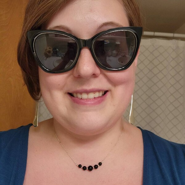 Emerald Bead Bracelet, 14k Gold Filled Box Chain Gemstone, May Birthstone Taurus, Adjustable ...