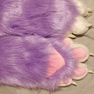 Purple Fursuit Cosplay Feetpaws Custom Fursuit Foot Cosplay Fluzzy ...