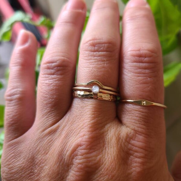 Super Thin Gold Curve Ring, U Gold Rings for Women, Curved Ring, Dainty ...