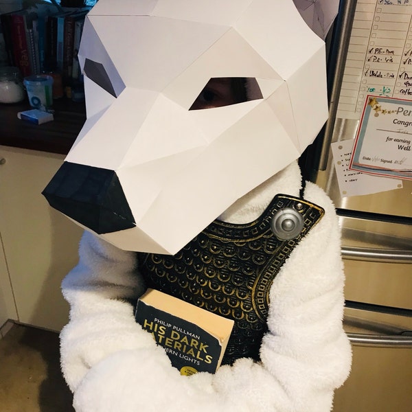 Polar Bear Mask Template - Paper Mask, Papercraft Mask, Masks, 3d Mask ...