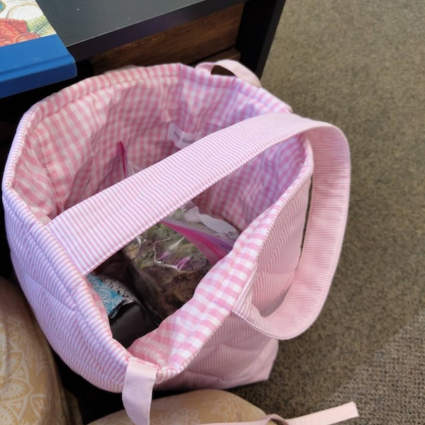 Pink Tote Bag, Ribbon Tote Bag, Aesthetic Tote Bag, Cute Tote Bag - Etsy