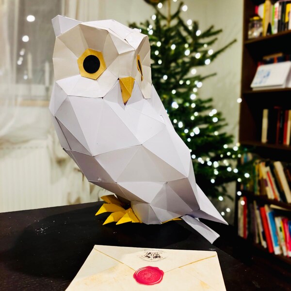 Papercraft Owl PDF, SVG for Cricut Projects - Papercraft 3D Owl Decor ...