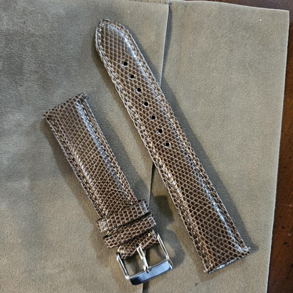 Horween Leather Watch Strap for Men 20 22 24 26mm Handmade Vintage ...