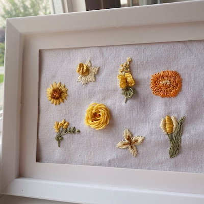 Vintage Flower Embroidery Pattern, Hand Embroidery Design, Floral ...