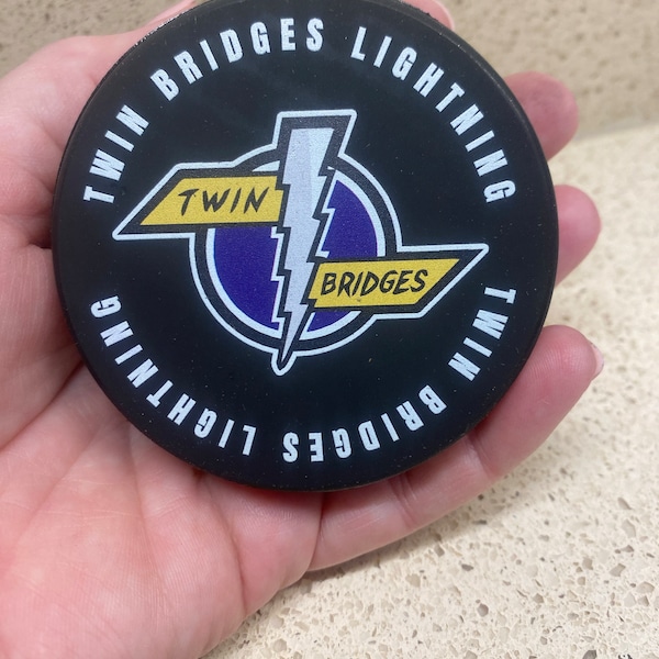 Custom Team Logo Roster Hockey Puck Team Logo on Front and Team Roster ...