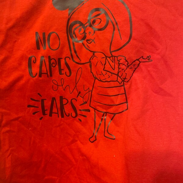 Edna Incredibles SVG Edna No Capes Only Ears Iron on Cricut Printable ...