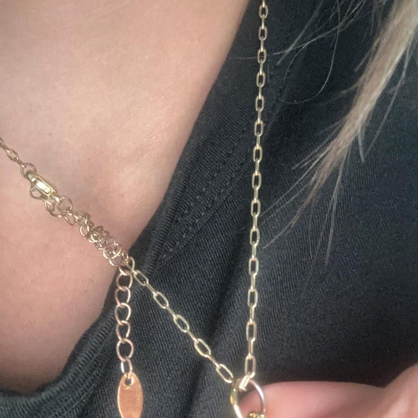 18k Gold Two Toned Noble Chain Necklace Versatile and Stylish With Gold ...