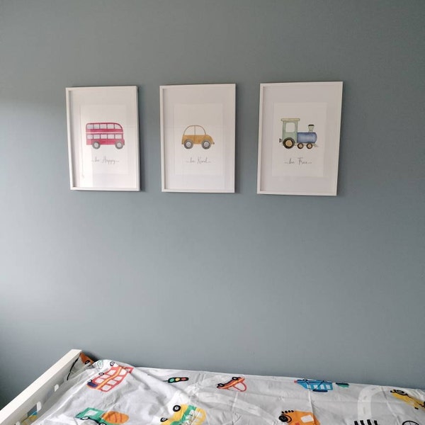 Personalised Boys Car Print, 2nd Birthday Gift, Boys Room Decor, Boys ...