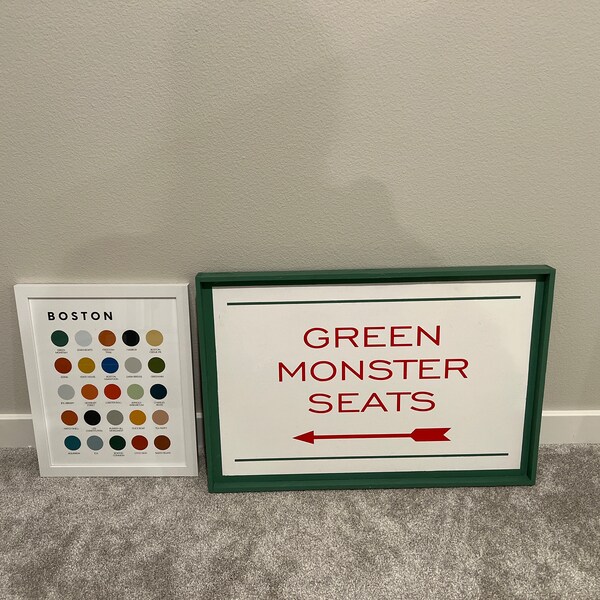 Boston Red Sox Fenway Park Custom Hand Painted Green Monster Concourse ...