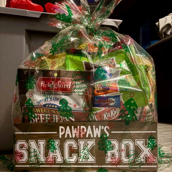Personalized Wooden Snack Candy Box for Grandpa, Dad's Snack Box ...