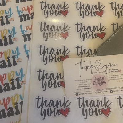 Thank You Sticker Small Shop Sticker Small Business Sticker - Etsy