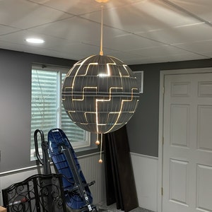 Ikea PS 2014 Star Wars Death Star Exploding Pendant Ceiling Light Lamp ...
