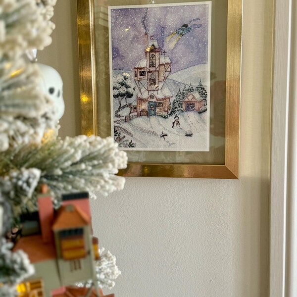 Christmas at the Burrow Card, Christmas Card, Magical Christmas Card ...