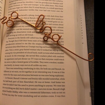 Personalized Bookmark / Wire Bookmark / Book Lover's Gift - Etsy