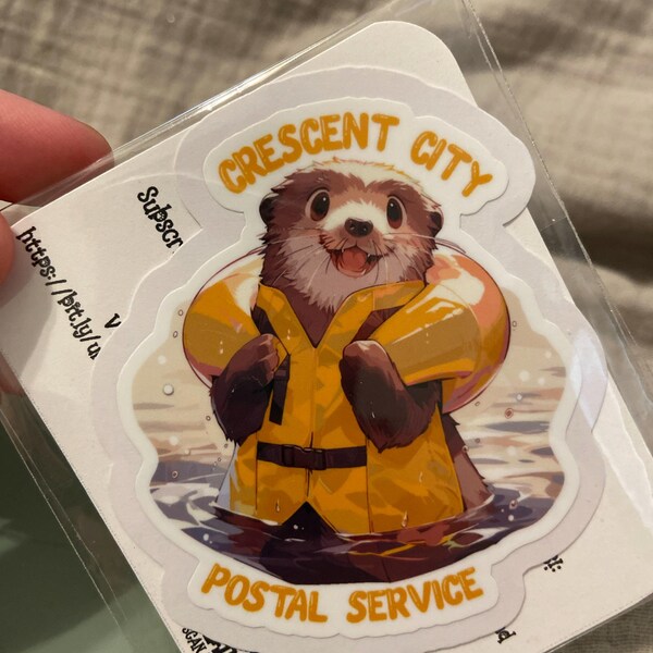 Crescent City Otter Sticker | Lunathion Postal Service - Etsy