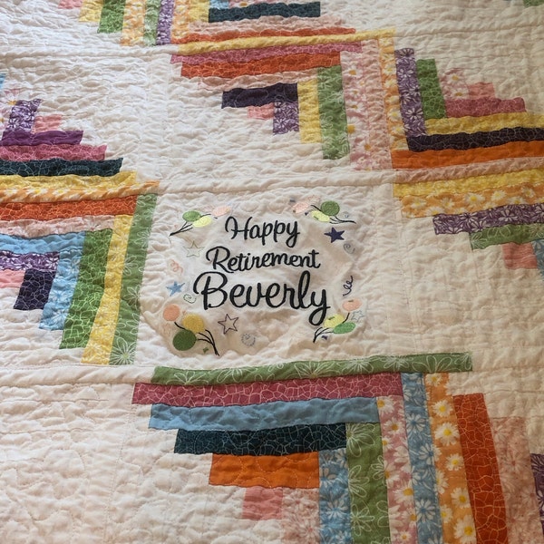 Quilt Square Custom Embroidered Quilt Squares Any Design Picture Quilt ...