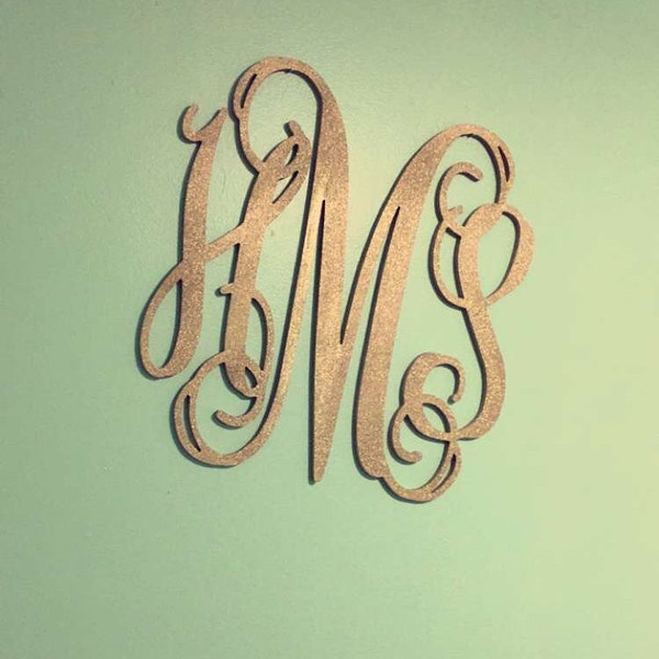 Large 24 Inch Unpainted 3 Letter Wooden Monogram - 24" Wooden Decor ...