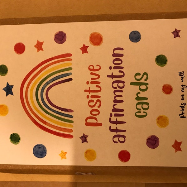 Children's Positive Affirmation Cards,positivity Cards,positive Mindset ...