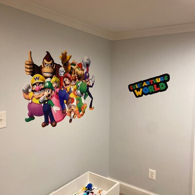 Super Mario Inspired Decal, Mario Decal, Game Room, Mario Kart Decal ...