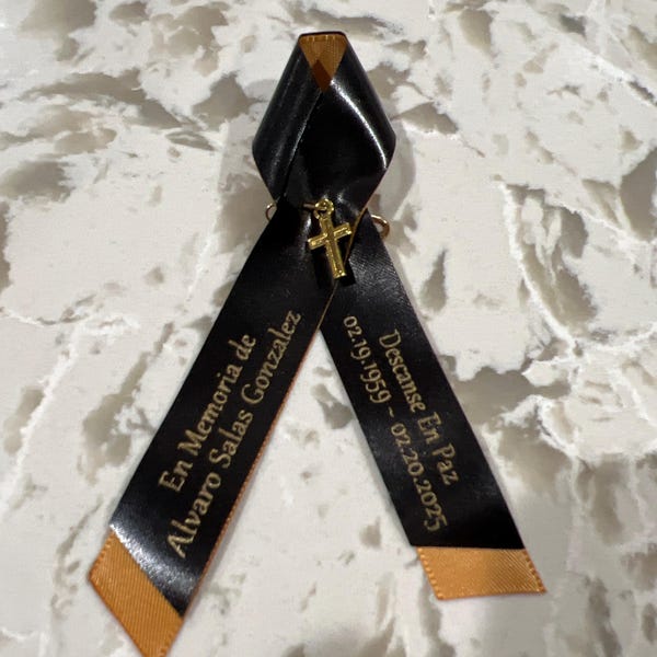 Custom Memorial Ribbons Pinned and Ready to Wear , Lapel Ribbons ...