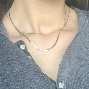 Solid 14k Gold Snake Necklace Chain in 3 Widths in 16,18,20,22,24 - Etsy