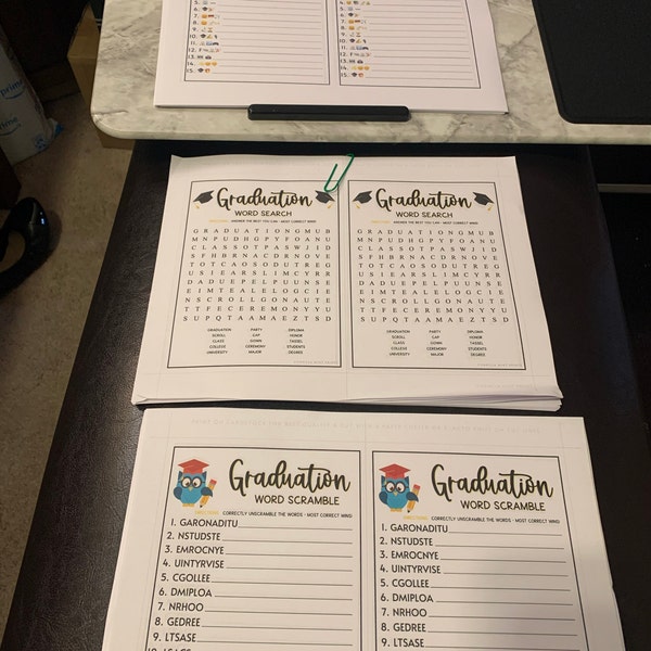 Graduation Games | Word Search | Fun Graduation Party Games | Class of ...