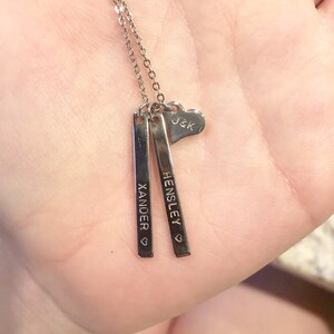 Personalized Family Necklace, Custom Family Necklace, Kids Names and ...