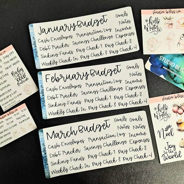 Personalized Budget Binder Bundle, Cash Envelope System, A6 Binder ...