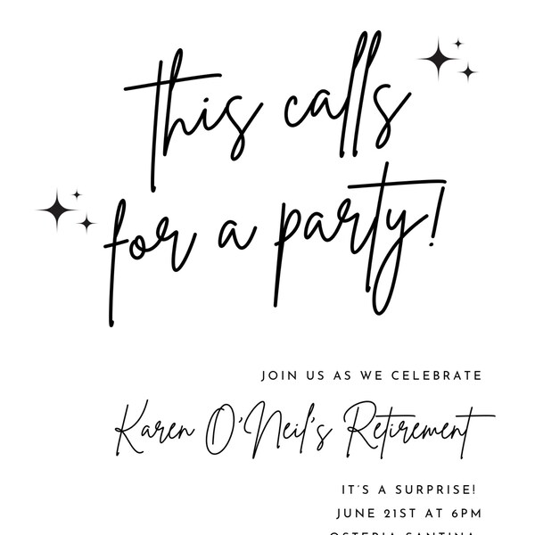 Editable Farewell Party Invitation, One Last Hurrah, Goodbye Party ...