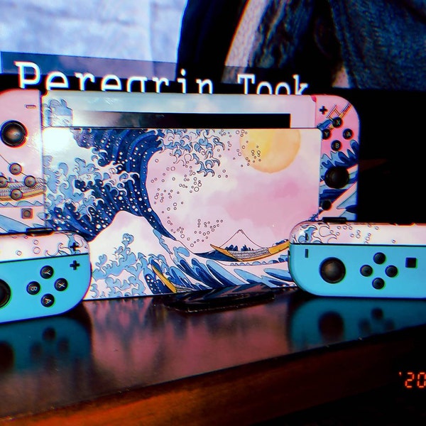 Nintendo Switch Skin | Watercolor Great Wave off Kanagawa Japan | High ...