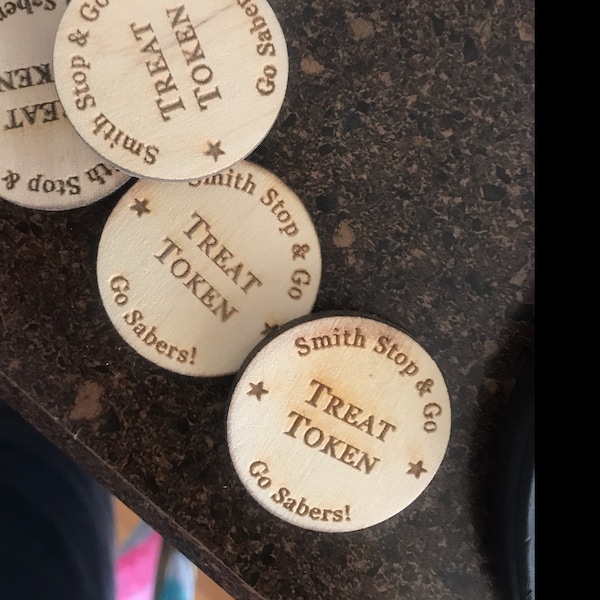 100 Custom Drink Tokens --laser Engraved - Etsy